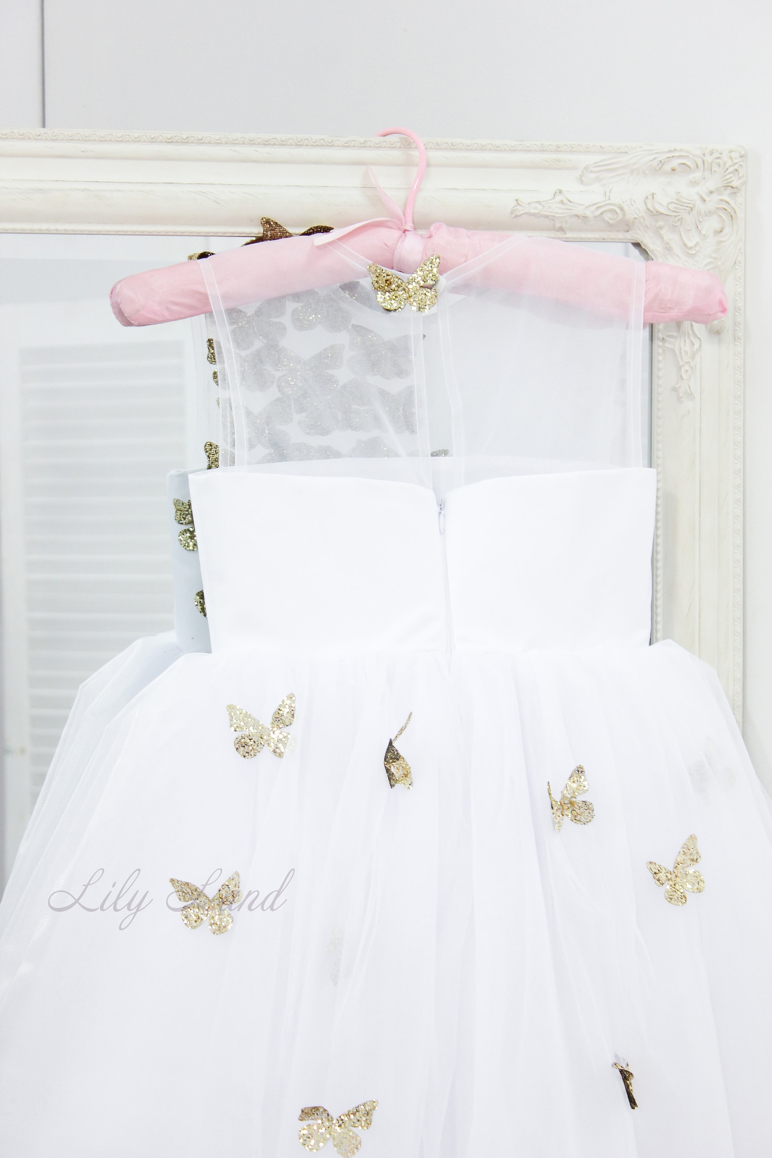 Gold Butterflies Girl Dress Butterfly Style Birthday Girl - Etsy