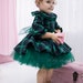 Green Christmas Toddler Dress Plaid Christmas Girl Gown Long - Etsy