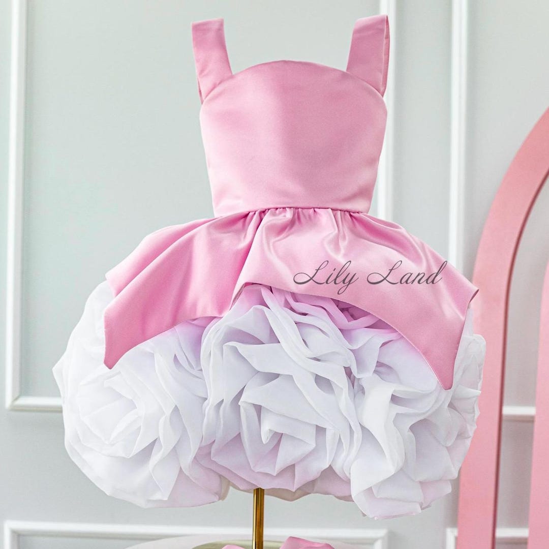 Doll Pink Birthday Pageant Graduation Baby Dress, Flower Girl Wedding ...