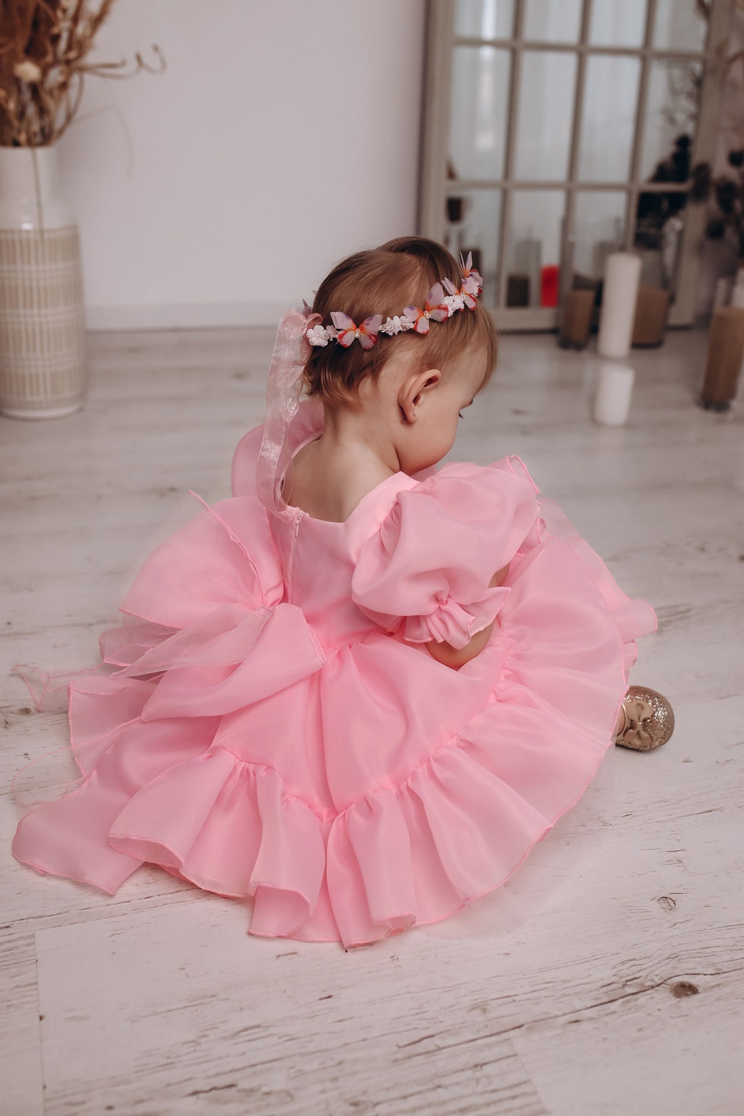 Blush Tutu & Tulle Puffy Flower Girl Dress First Baby - Etsy