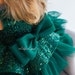 Emerald Green Sparkling Tutu Birthday Baby Dress, Winter Holiday ...