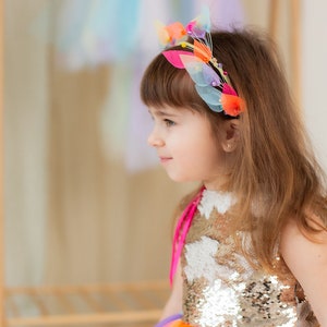 Bright Multicolored Leaves Headpiece, Flower Girl, Birthday Baby Hair ...