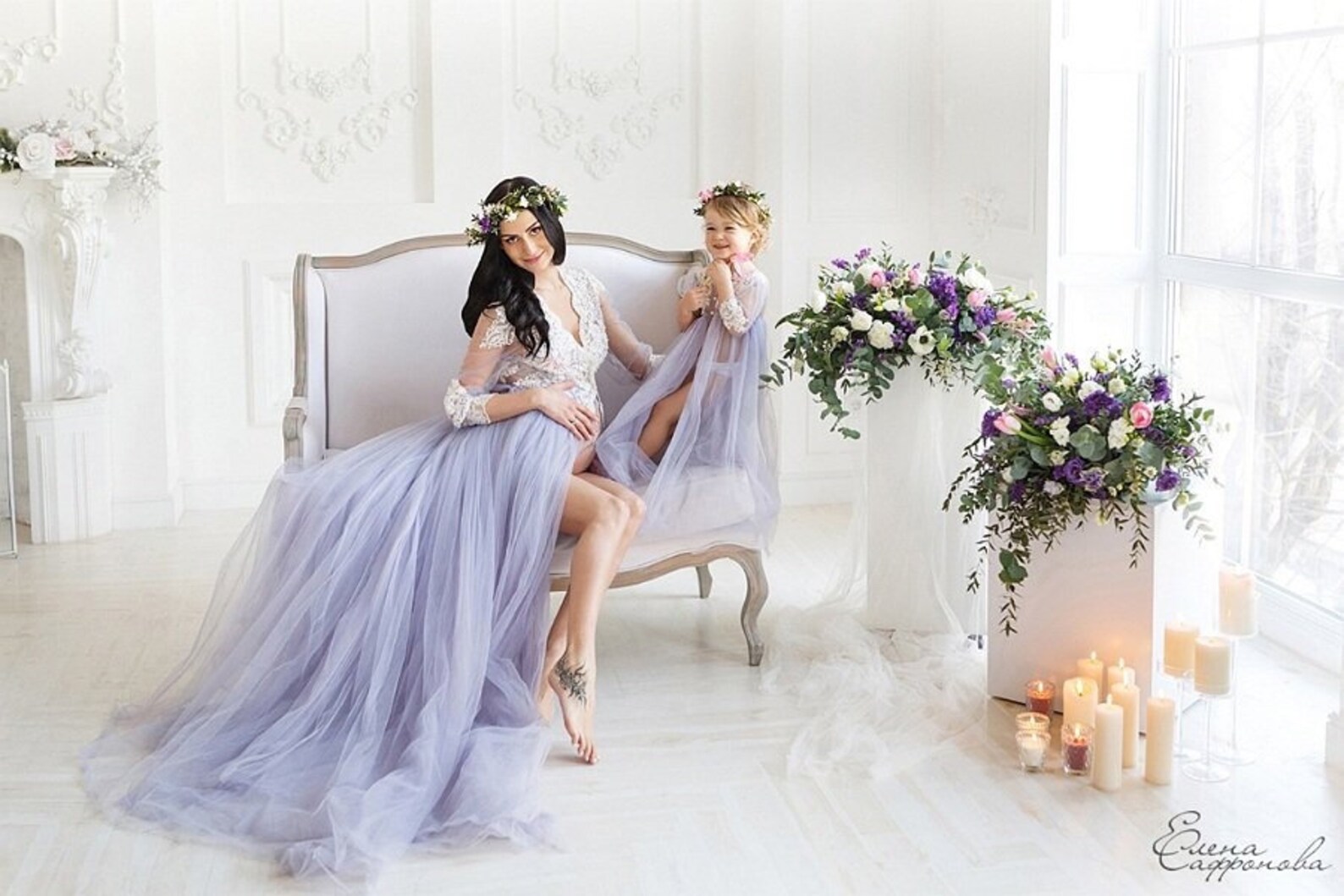 Lavender Pregnancy Photo Prop Maternity Photo Boudoir Dress | Etsy