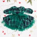 Green Christmas Toddler Dress Plaid Christmas Girl Gown Long - Etsy