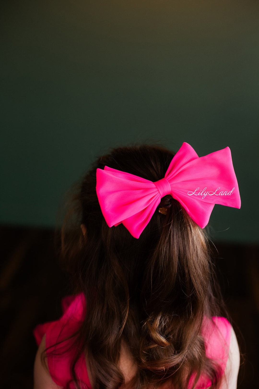 Hot Pink Bow Hair Pin, Prom Head Accessories, Baby Photoshoot Birthday ...