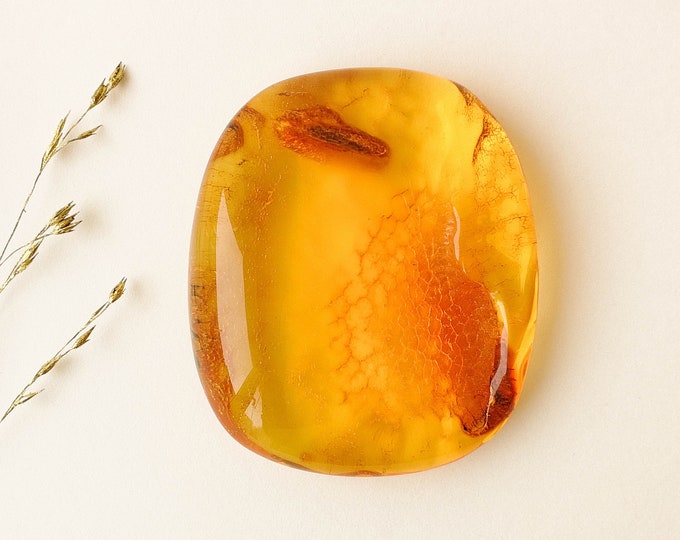 Large White Amber Stone, Memorabilia Amber Stone, Souvenir Genuine ...