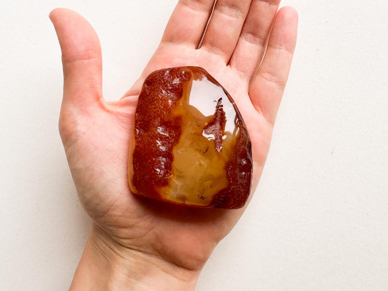 Memorabilia White Amber Stone, Souvenir Genuine Amber Butterscotch ...
