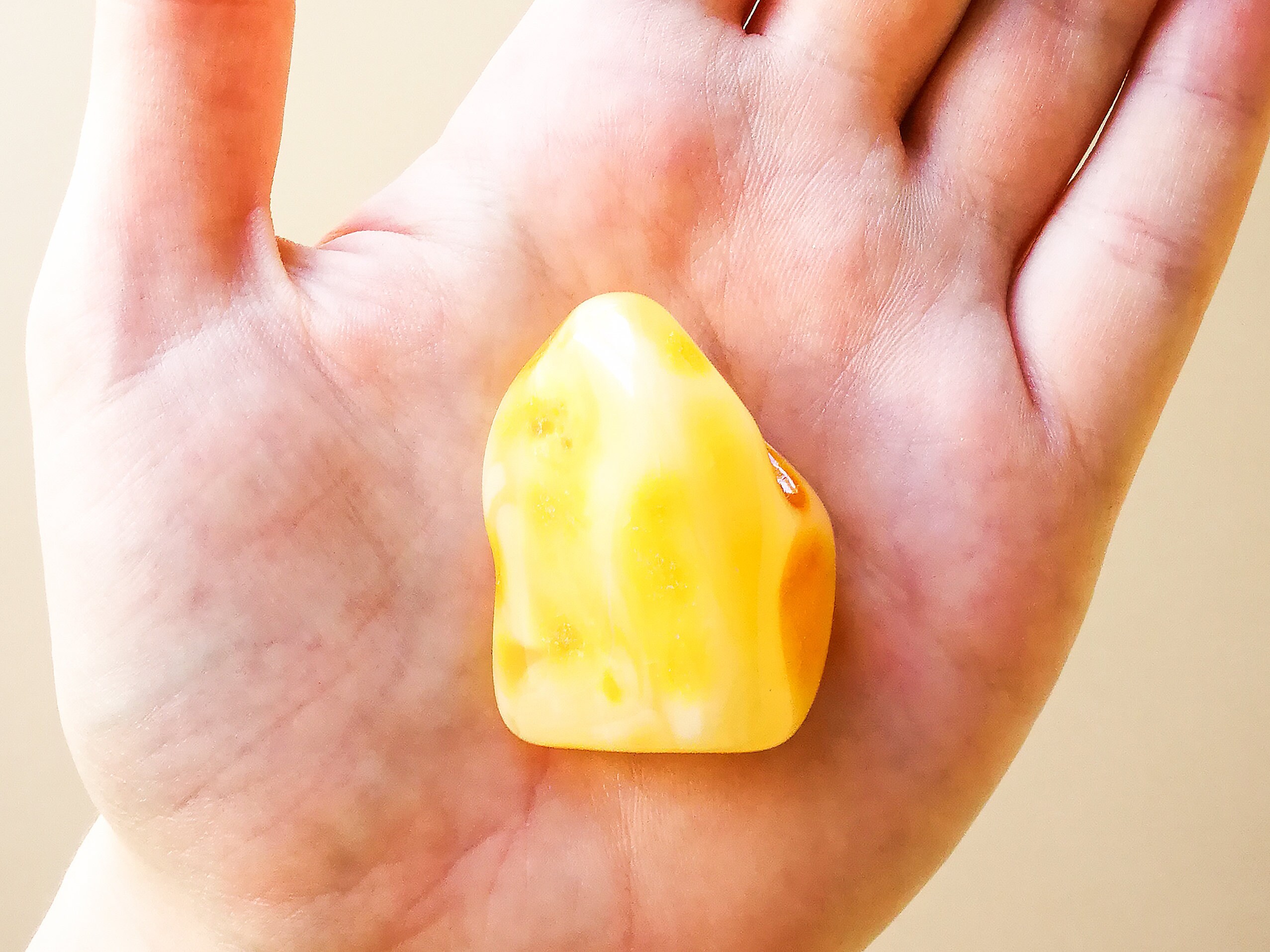 Unique Triangle Shape Yellow Amber Souvenir Stone Memorabilia - Etsy