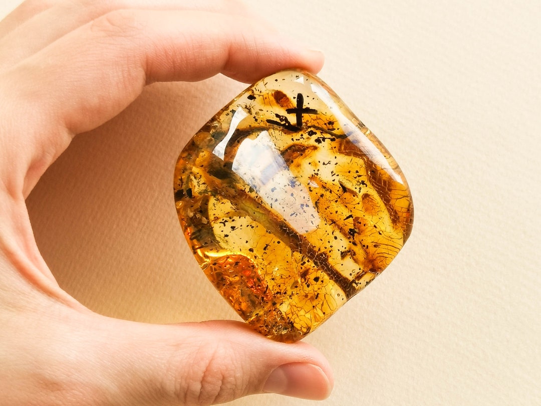 Light Green Color Amber Souvenir Stone (possible to Make Pendant With ...