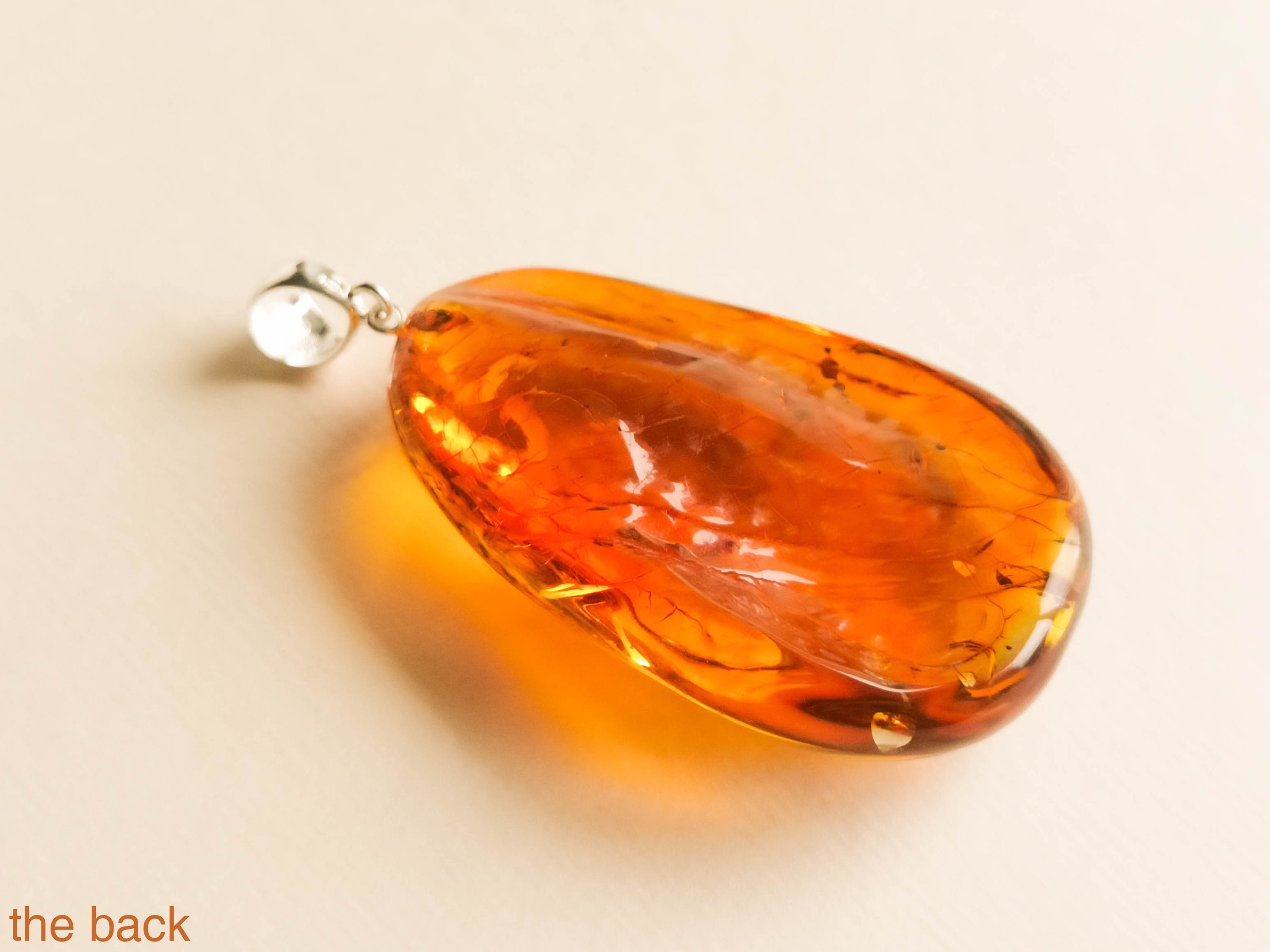 Bright Natural Amber Pendant/ Large Amber Pendant/ Clear Amber | Etsy