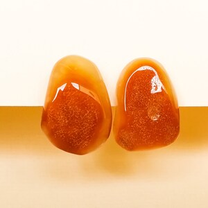 Natural Baltic Amber Bright Yellow Color Triangle Shape Post | Etsy