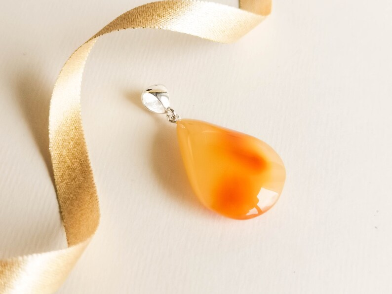 White Color Natural Raw Royal Amber Drop Pendant Silver 925 - Etsy
