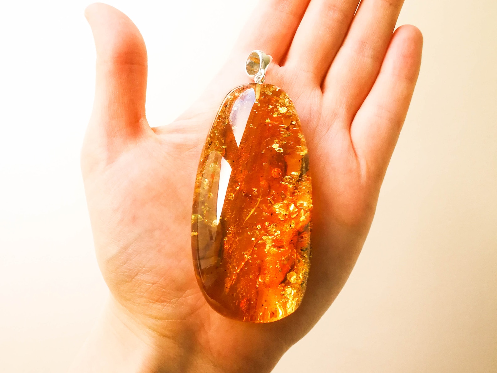 Wow massive natural Baltic amber honey color rectangle pendant | Etsy