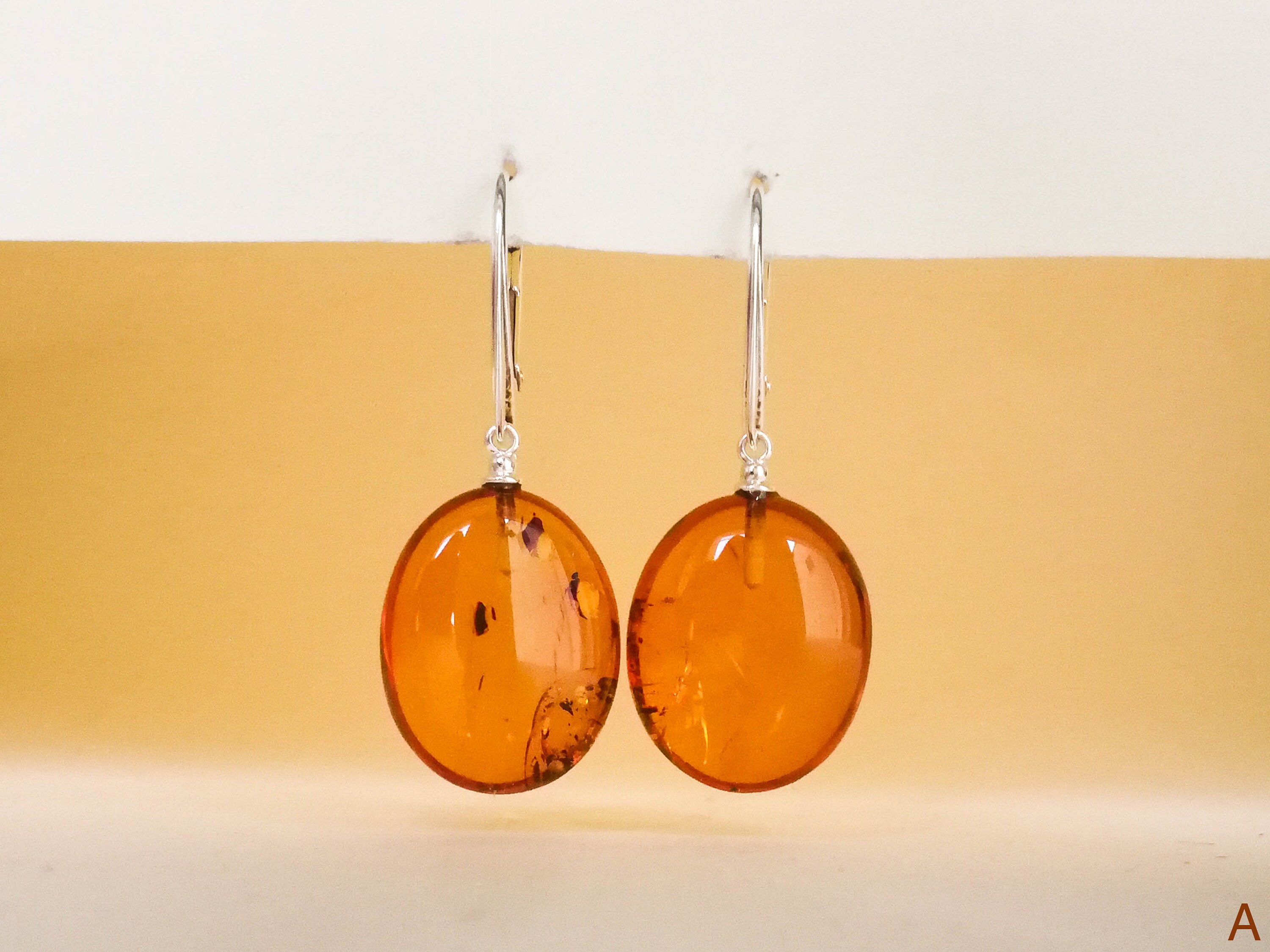 Natural Amber Classy Light Cognac Color Plums Earrings Genuine - Etsy