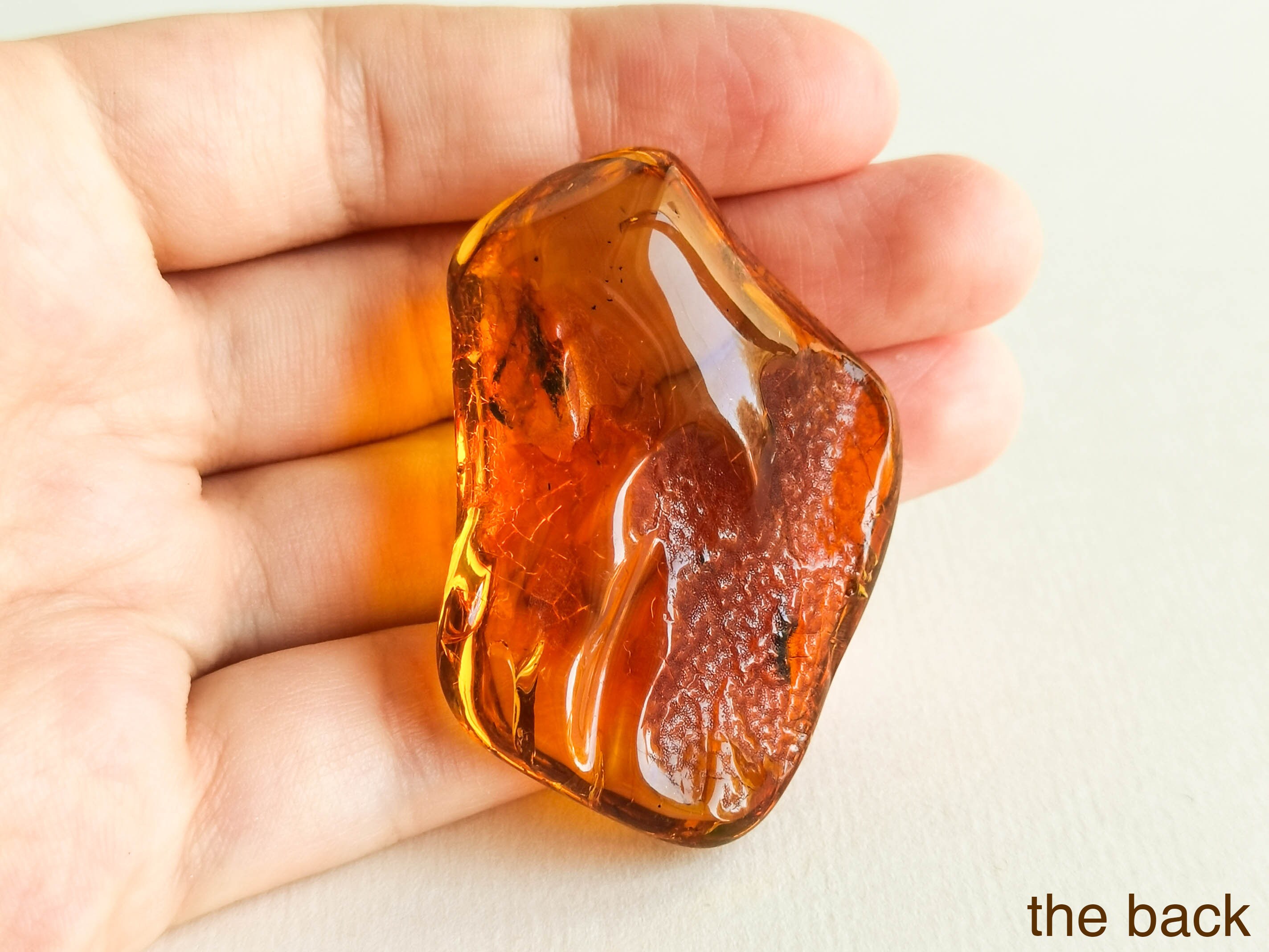 Cognac color genuine amber stone souvenir orange color home | Etsy