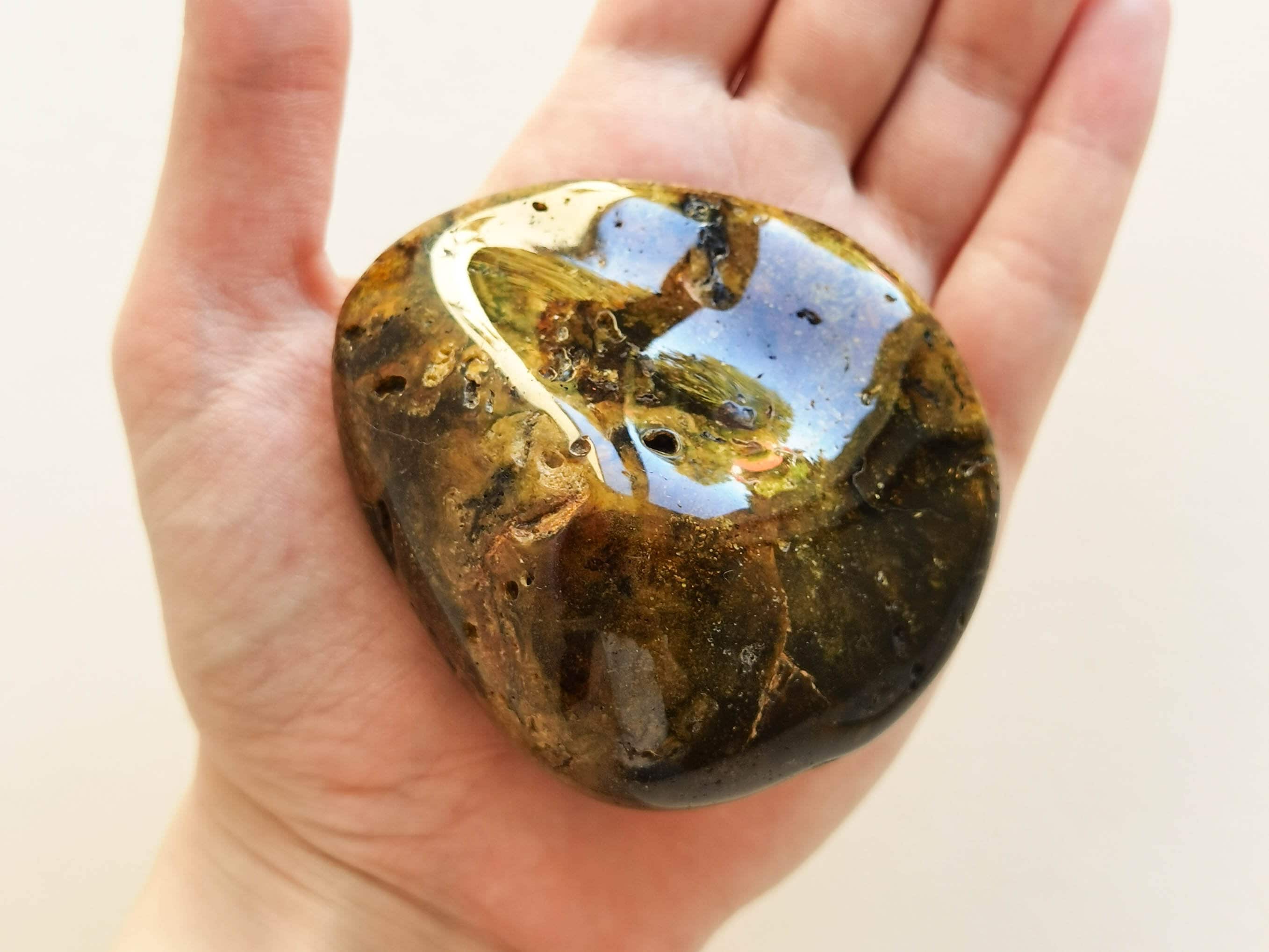 Full Natural Oval Shape Amber Souvenir Stone, Large Original Shape ...