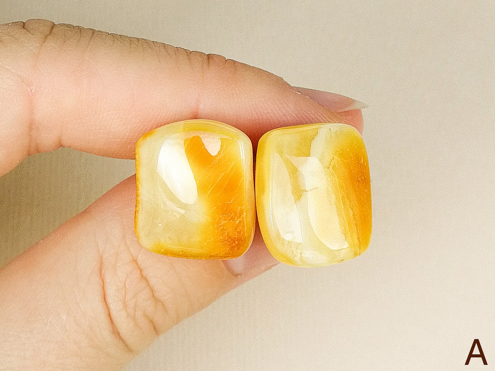 Natural Baltic Amber Bright Yellow Color Rectangle Shape Post | Etsy