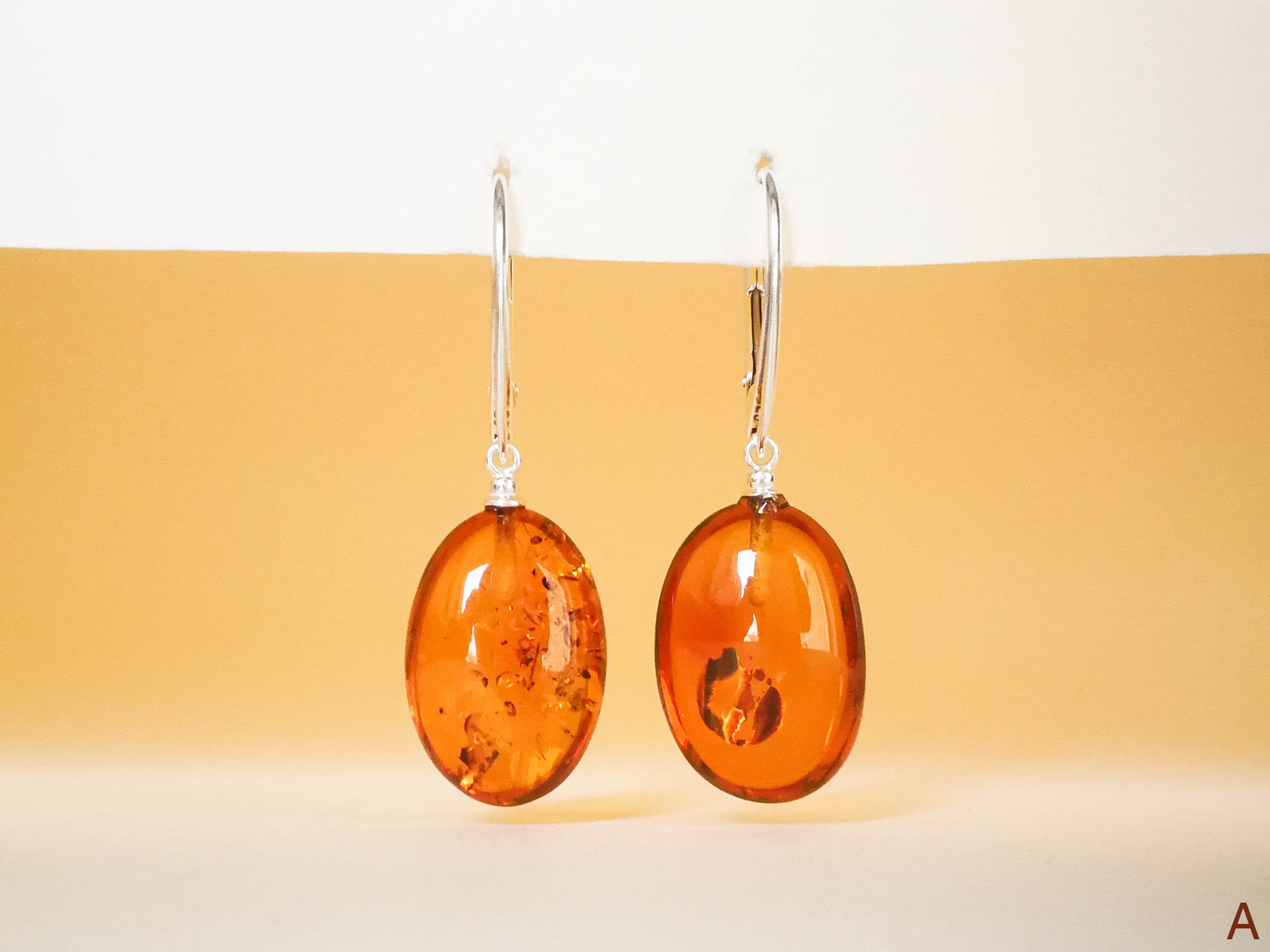 Natural Amber Classy Light Cognac Color Plums Earrings Genuine Handmade ...