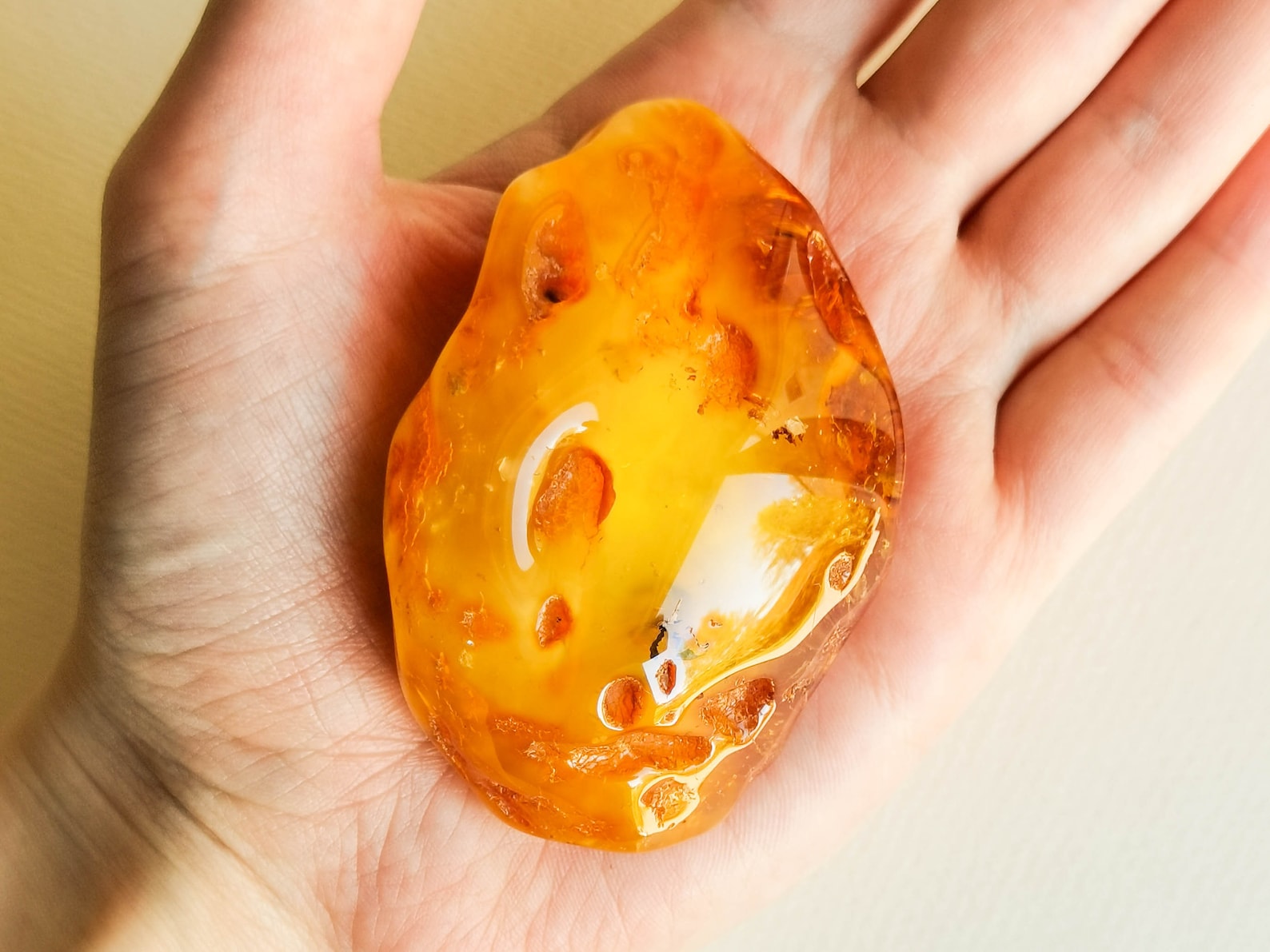 Massive Caramel White Color Amber Souvenir Stone, Yellow Unique Shape ...