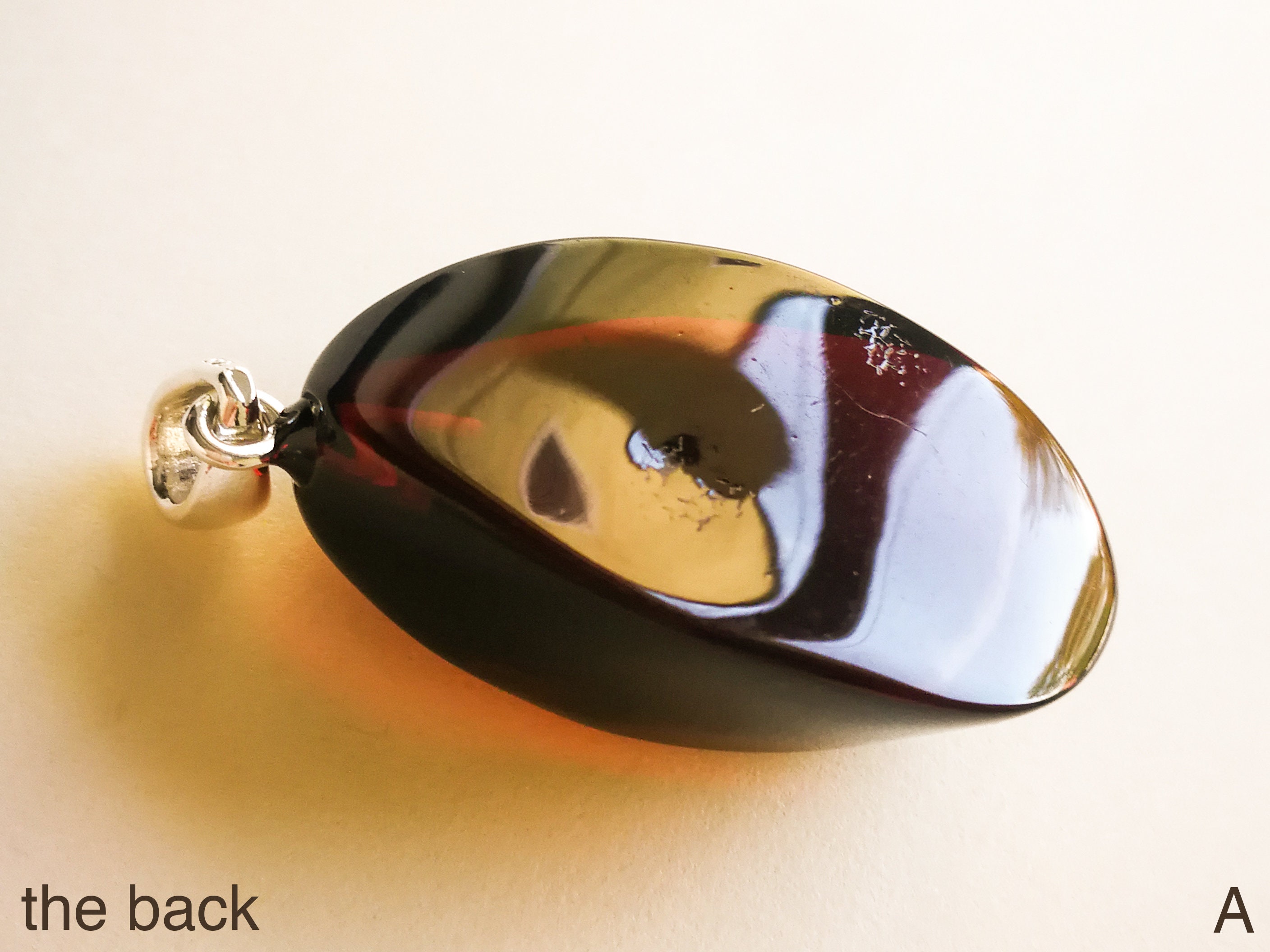 Elegant Royal Cherry Amber Pendant Twisted Leaf Original - Etsy