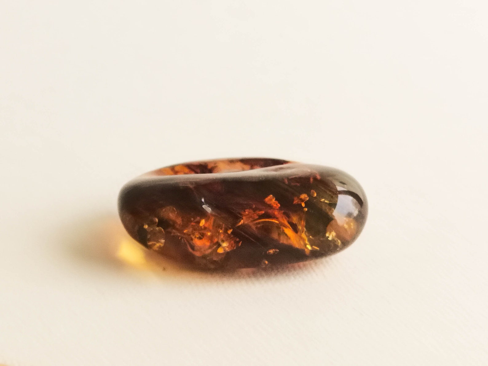 Thick Shiny Cognac Color Amber Memorabilia Stone, Wow Spiritual ...