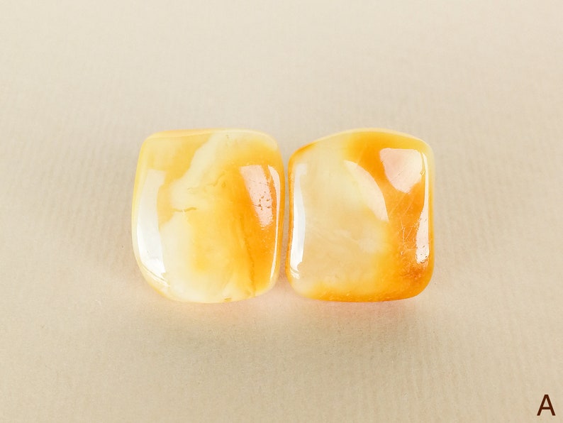 Natural Baltic Amber Bright Yellow Color Rectangle Shape Post | Etsy