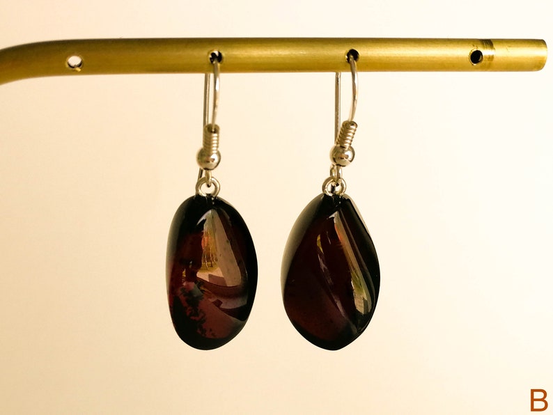 Luxurious Dark Red Amber Twisted Original Shape Medium Size - Etsy
