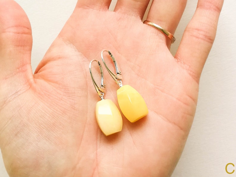 Rectangle Shape Natural Amber White Butterscotch Color - Etsy