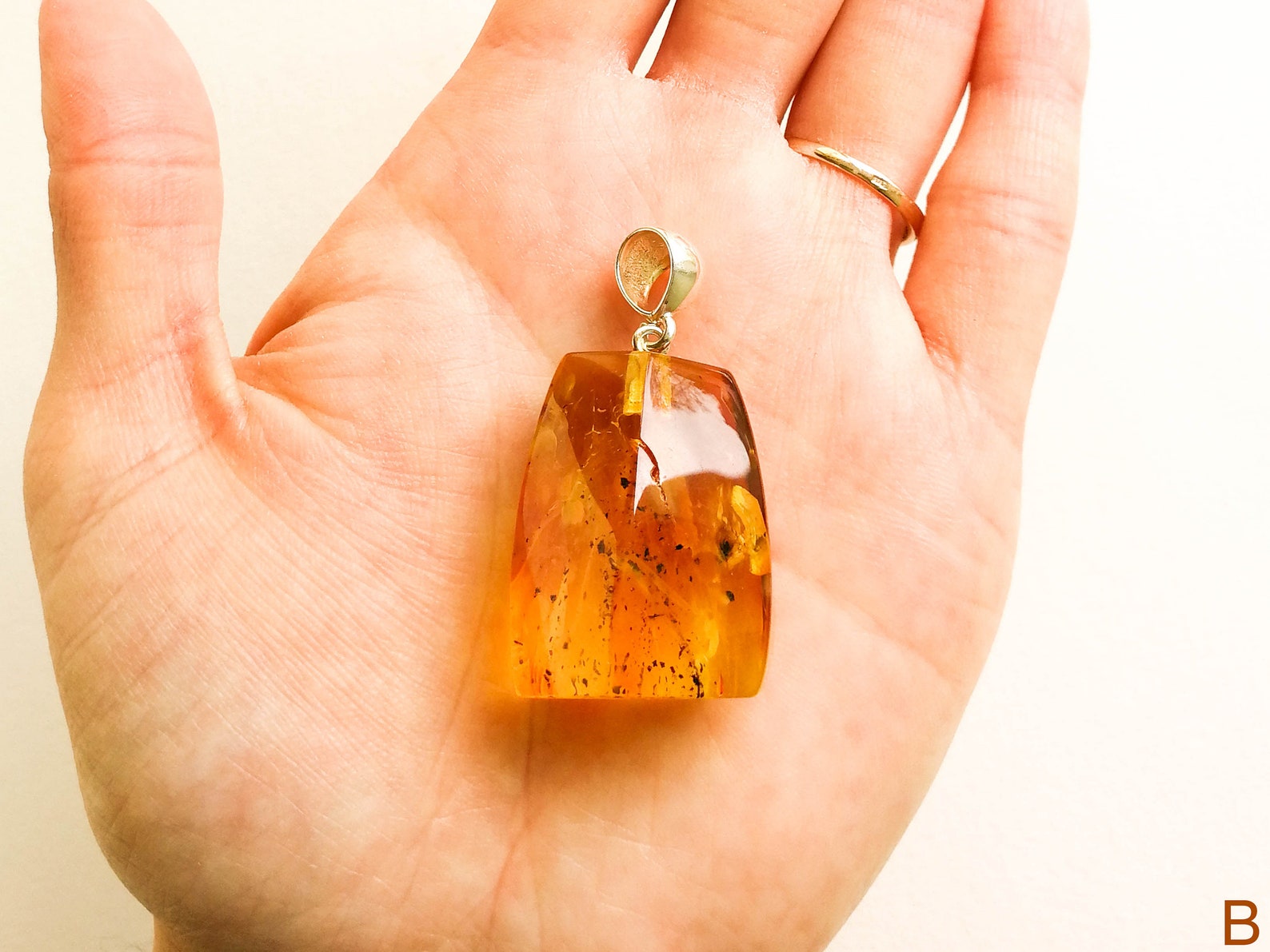 WOW Amber Pendant With Small Insect Unique Shape Light Yellow - Etsy
