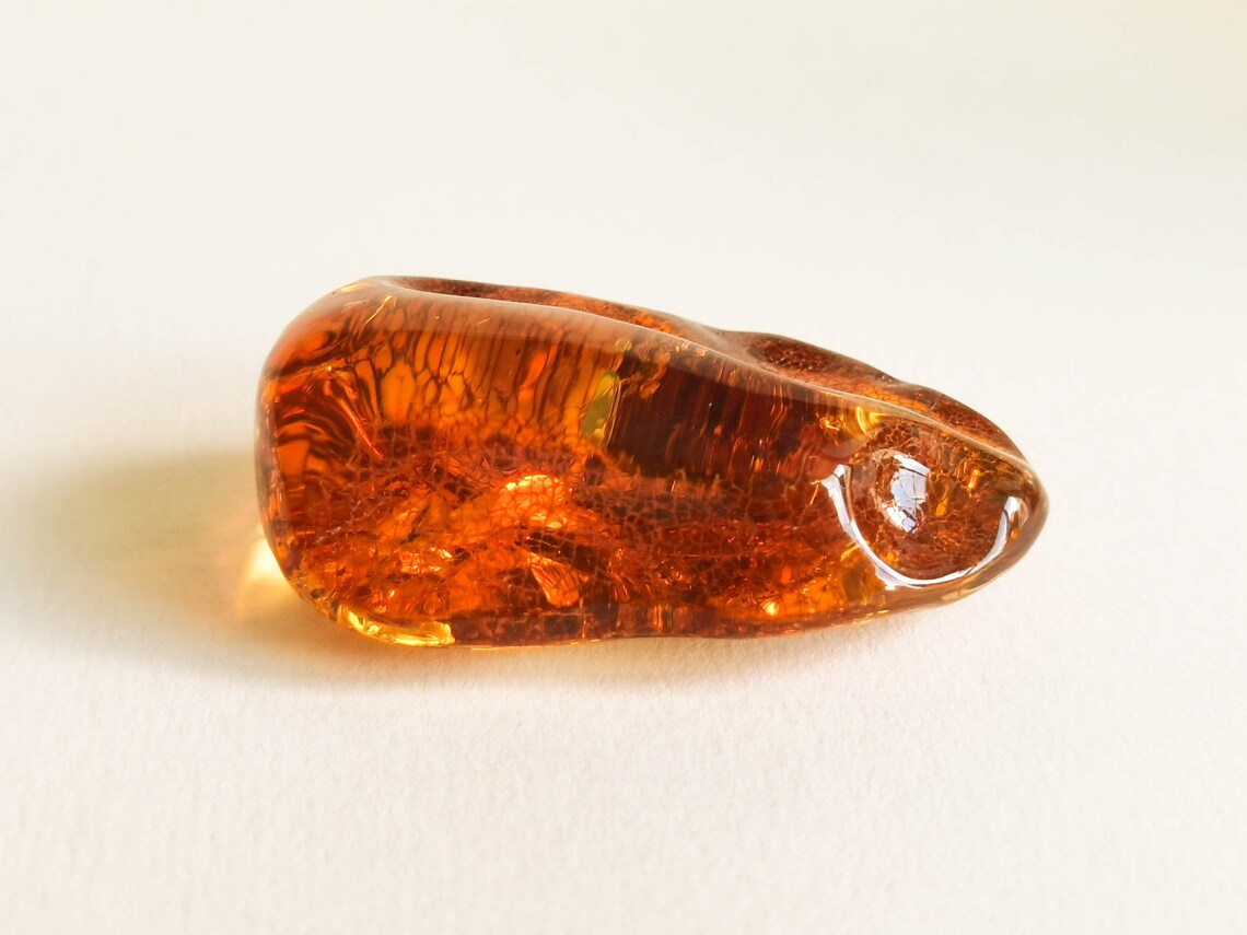 Shiny Dark Brown & Golden Amber Stone Decoration Exclusive - Etsy