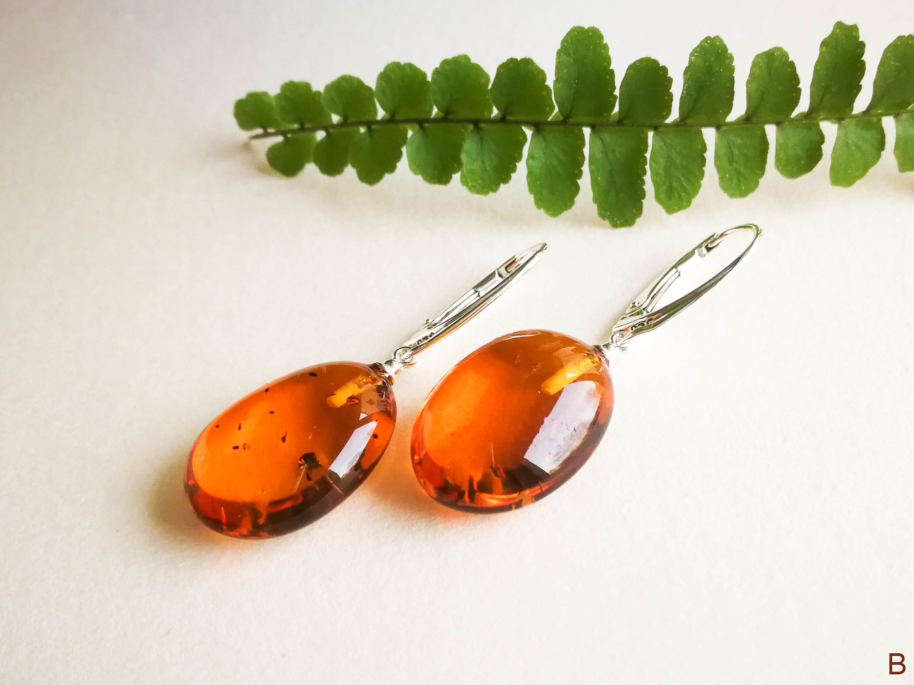 Natural Amber Classy Light Cognac Color Plums Earrings Genuine Handmade ...