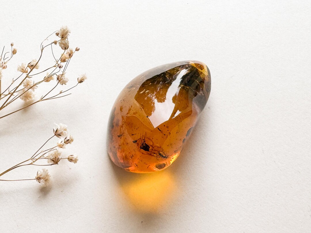 Cognac Color Genuine Amber Stone Souvenir, Orange Color Home Decor ...