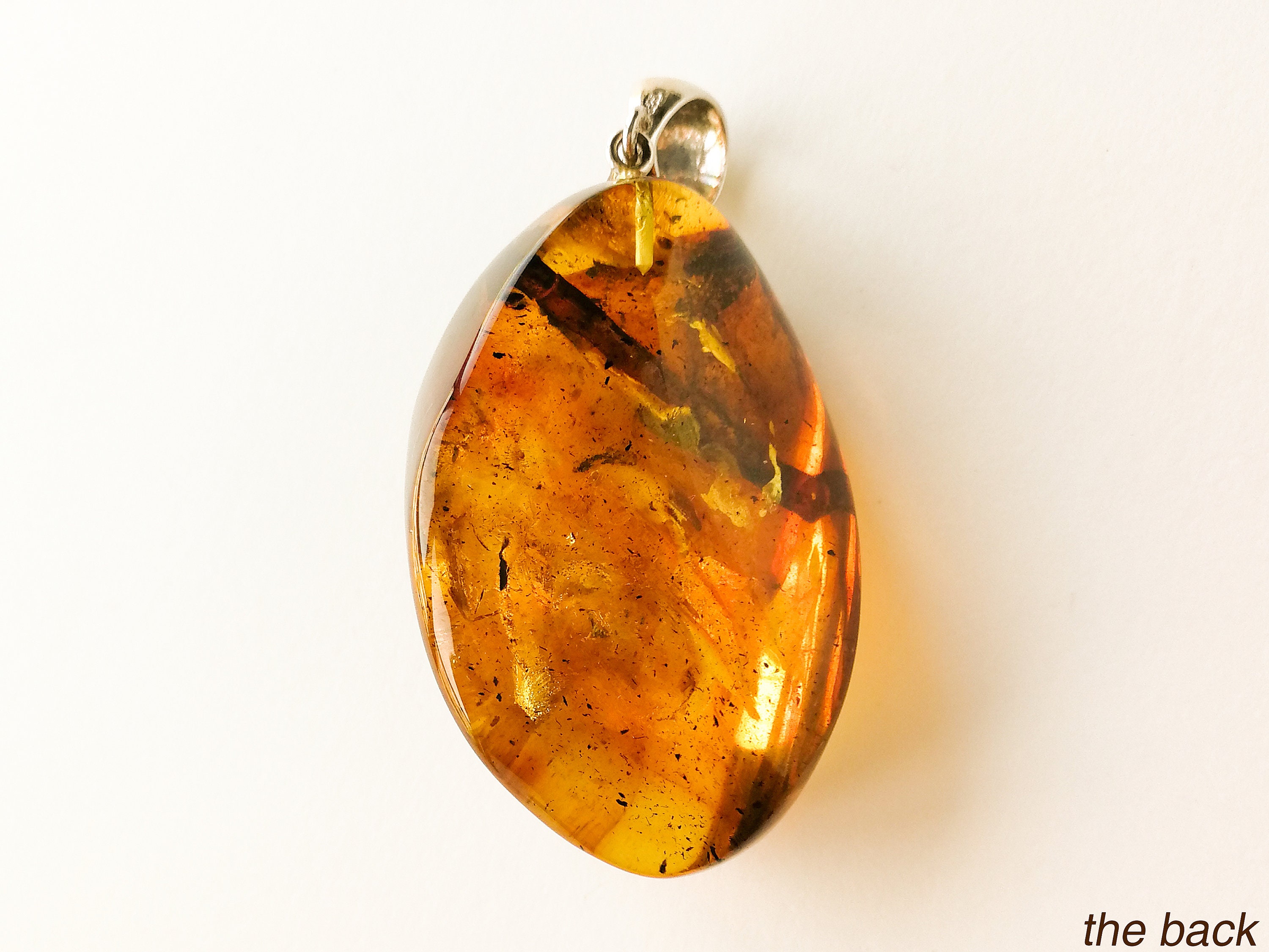Very Large Amber Pendant Natural Amber Shiny Cognac Color | Etsy