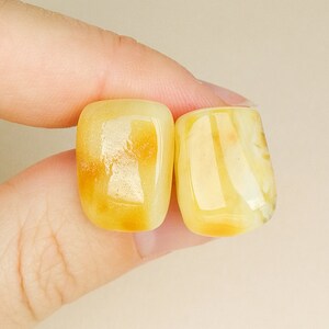 Natural Baltic amber bright yellow color rectangle shape post | Etsy