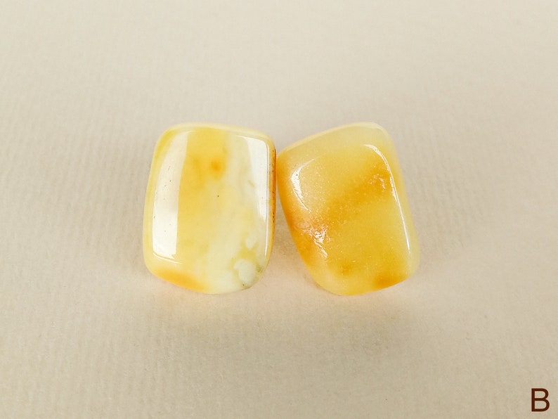 Natural Baltic amber bright yellow color rectangle shape post | Etsy