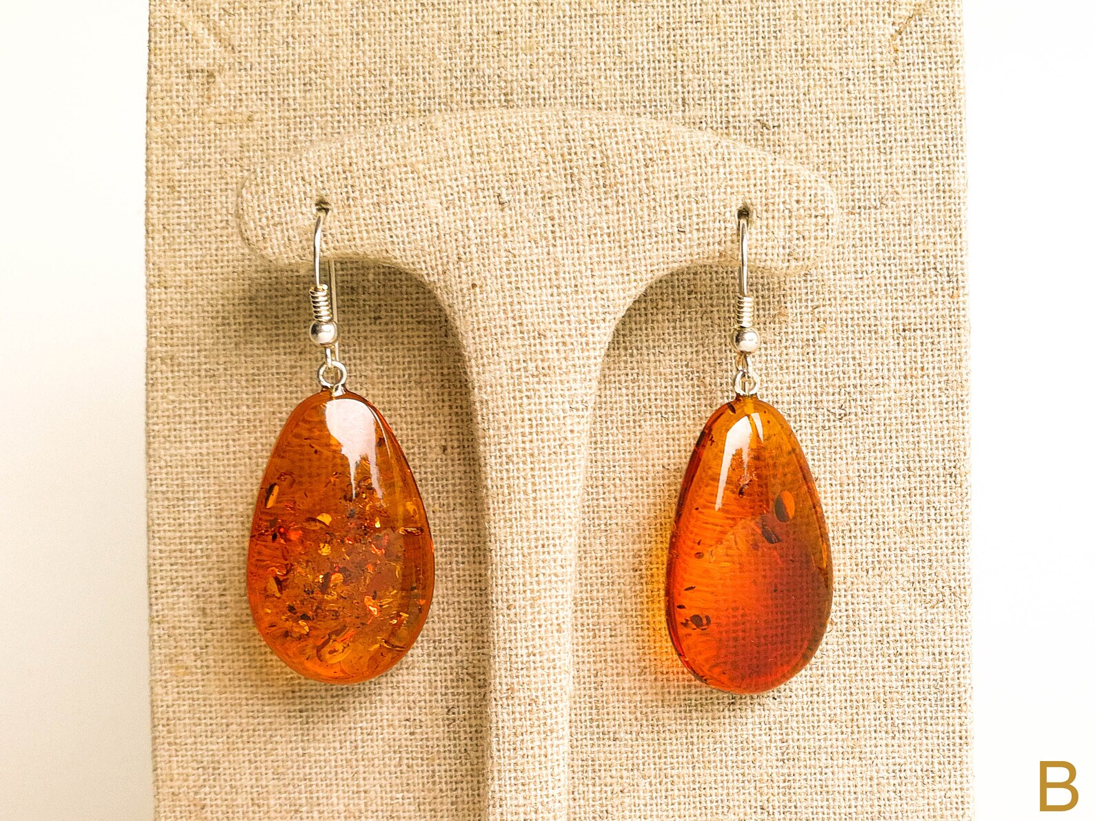 Golden Natural Amber Massive Drop Shape Earrings/ Huge Amber - Etsy