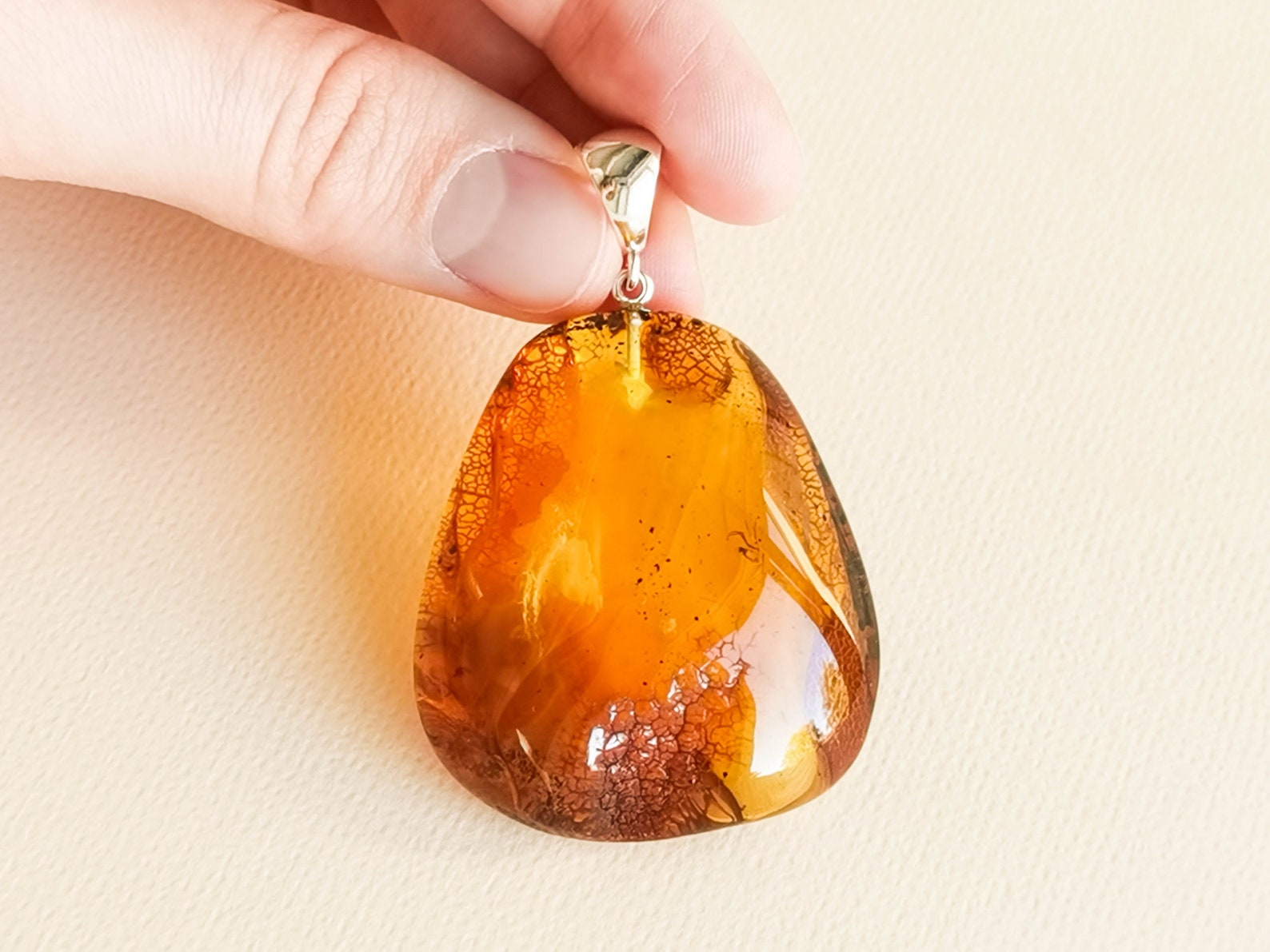 Golden Amber Large Pendant Drop Shape Amber Pendant Natural - Etsy