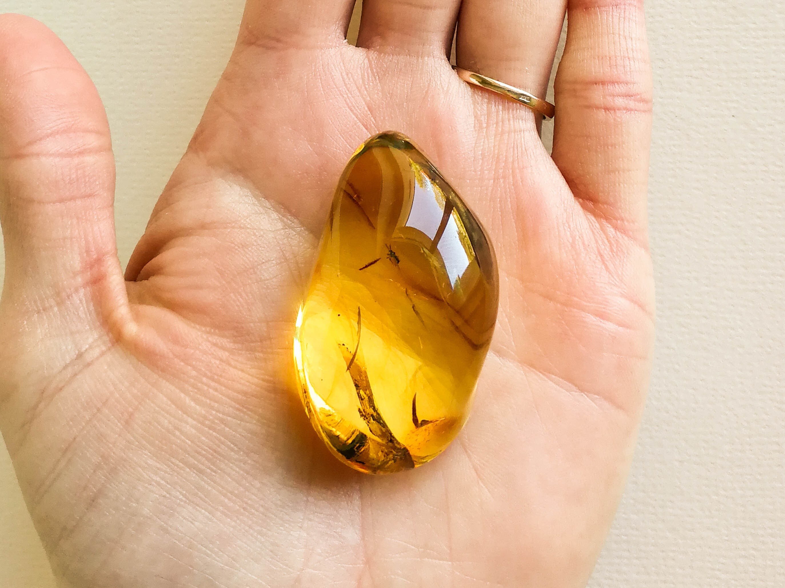 Cognac Color Genuine Amber Stone Souvenir Orange Color Home - Etsy