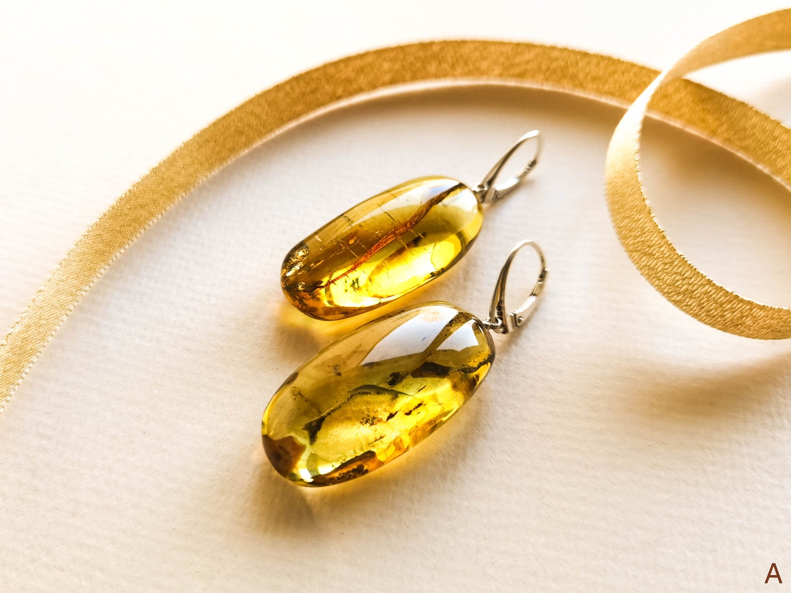 Massive Dark Genuine Amber Round Earrings for Women Amber and | Etsy