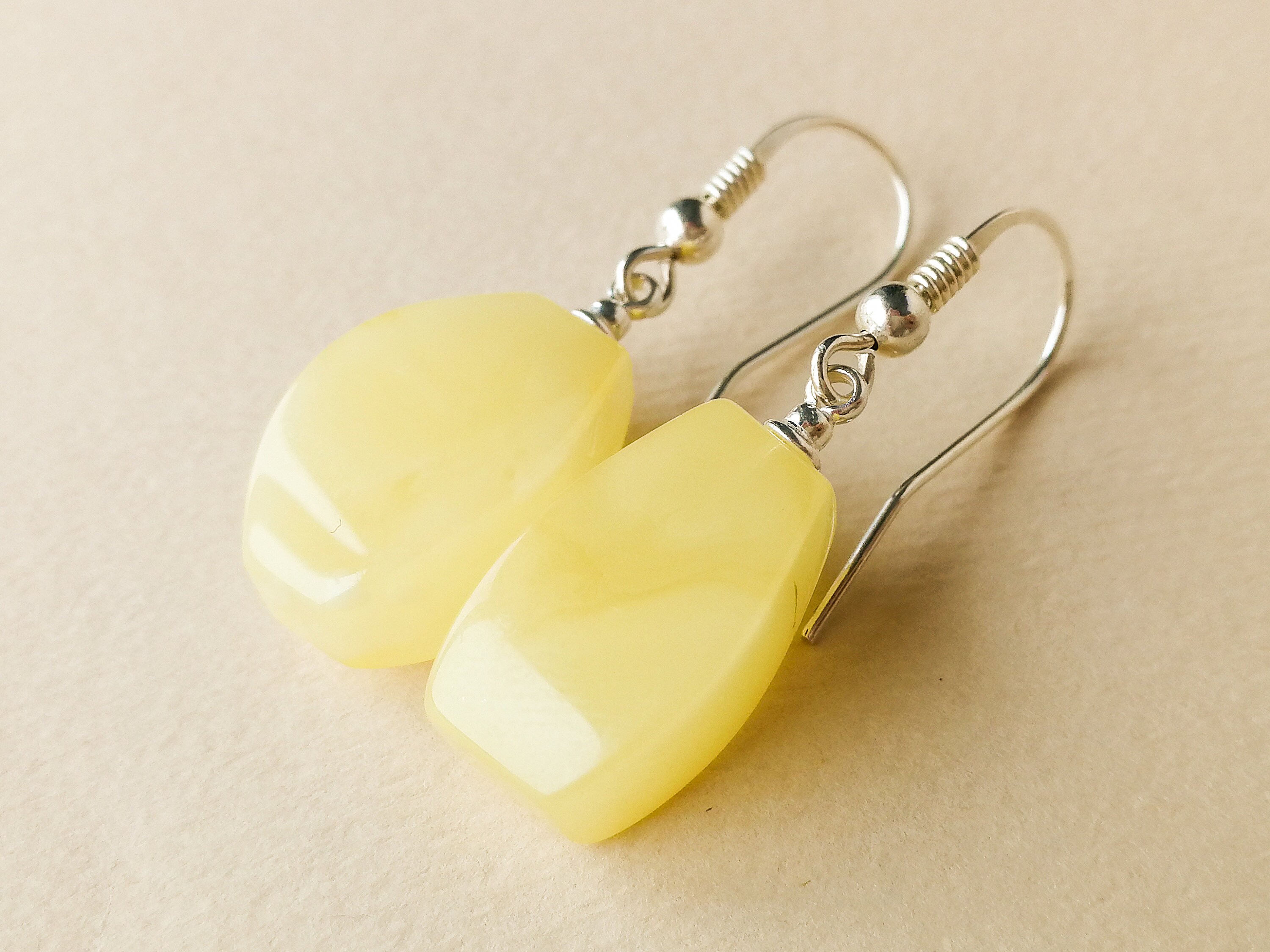 Rectangle Shape Natural Amber White Butterscotch Color | Etsy