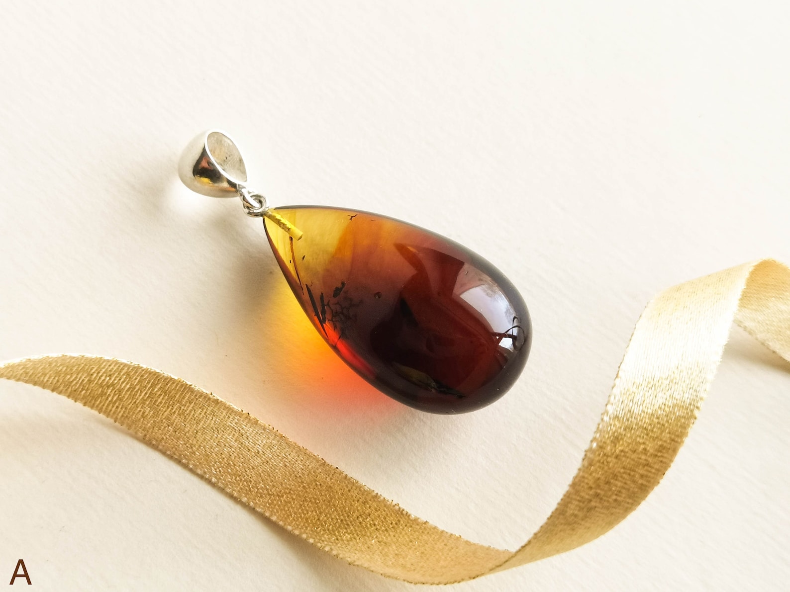 Dark Burgundy Color Natural Amber Pendant, Dark Cherry Amber Pendant ...