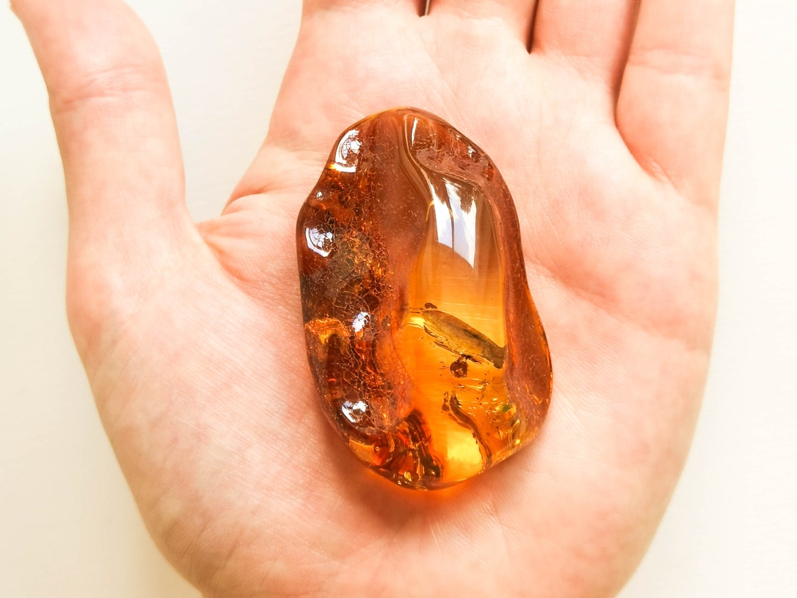 Shiny Dark Brown & Golden Amber Stone Decoration Exclusive - Etsy