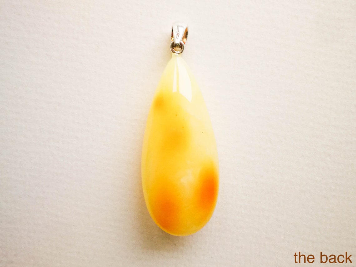 Small Butterscotch Color Baltic Amber Drop Shape Pendant - Etsy