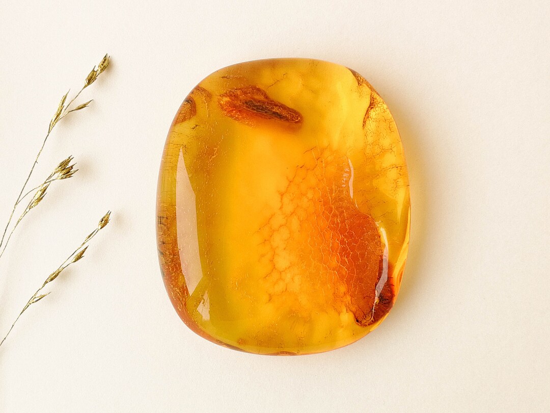 Large White Amber Stone, Memorabilia Amber Stone, Souvenir Genuine ...