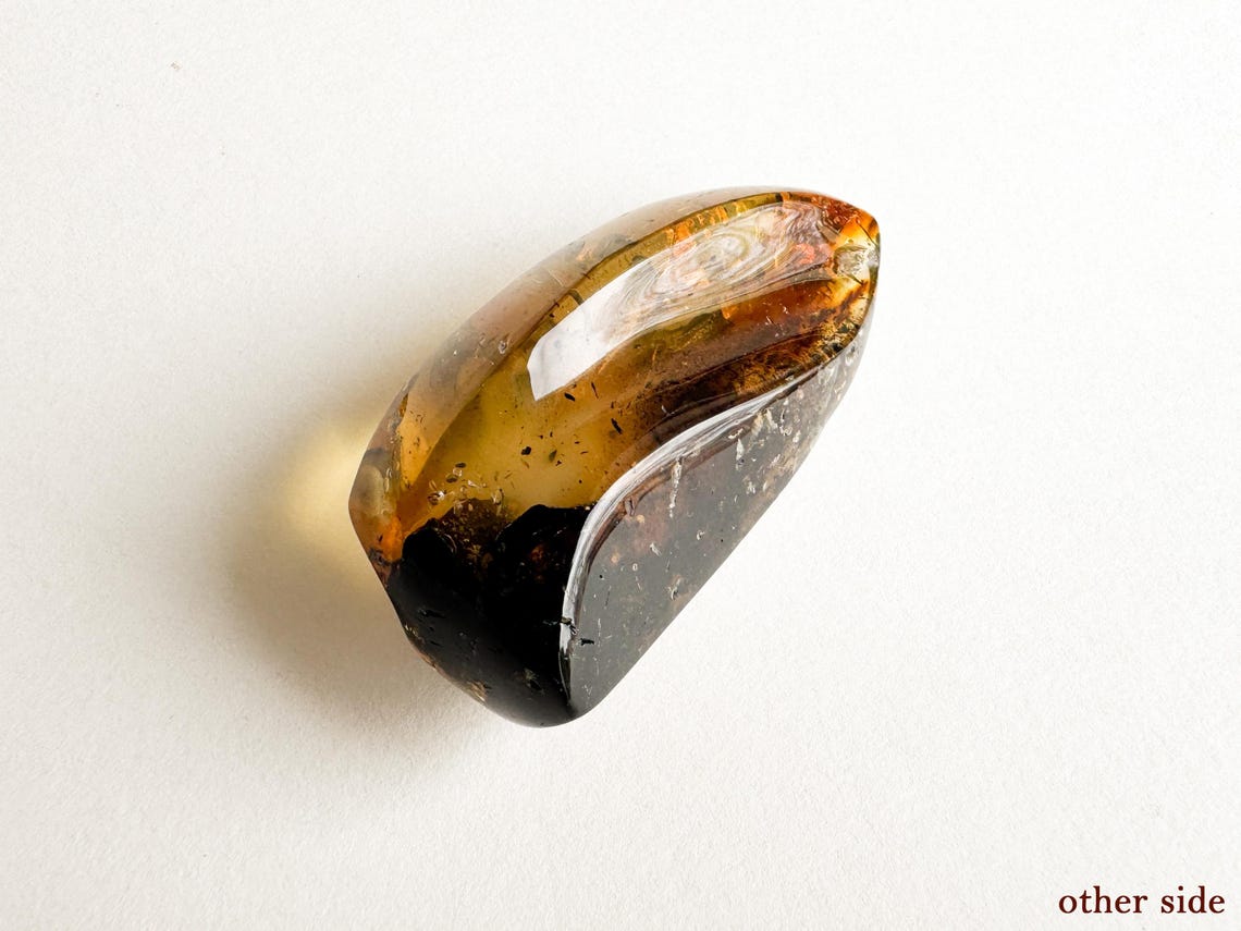 Big Amber Resin Triangle Souvenir for Harmony, Home Decor Genuine Amber ...