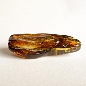 Large Original Oval Shape Natural Amber Resin Souvenir, Dark Cognac ...