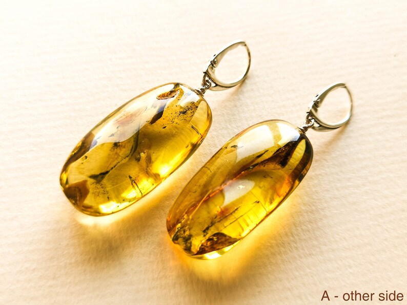 Massive Dark Genuine Amber Round Earrings for Women Amber and | Etsy