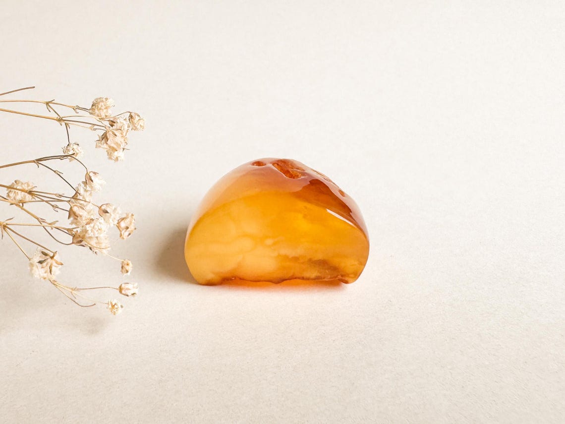Large White Amber Stone, Memorabilia Amber Stone, Souvenir Genuine ...