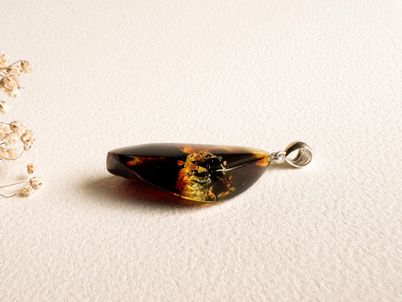 Unique Large Amber Pendant, Amber Jewelry, Natural Baltic Amber Stone ...