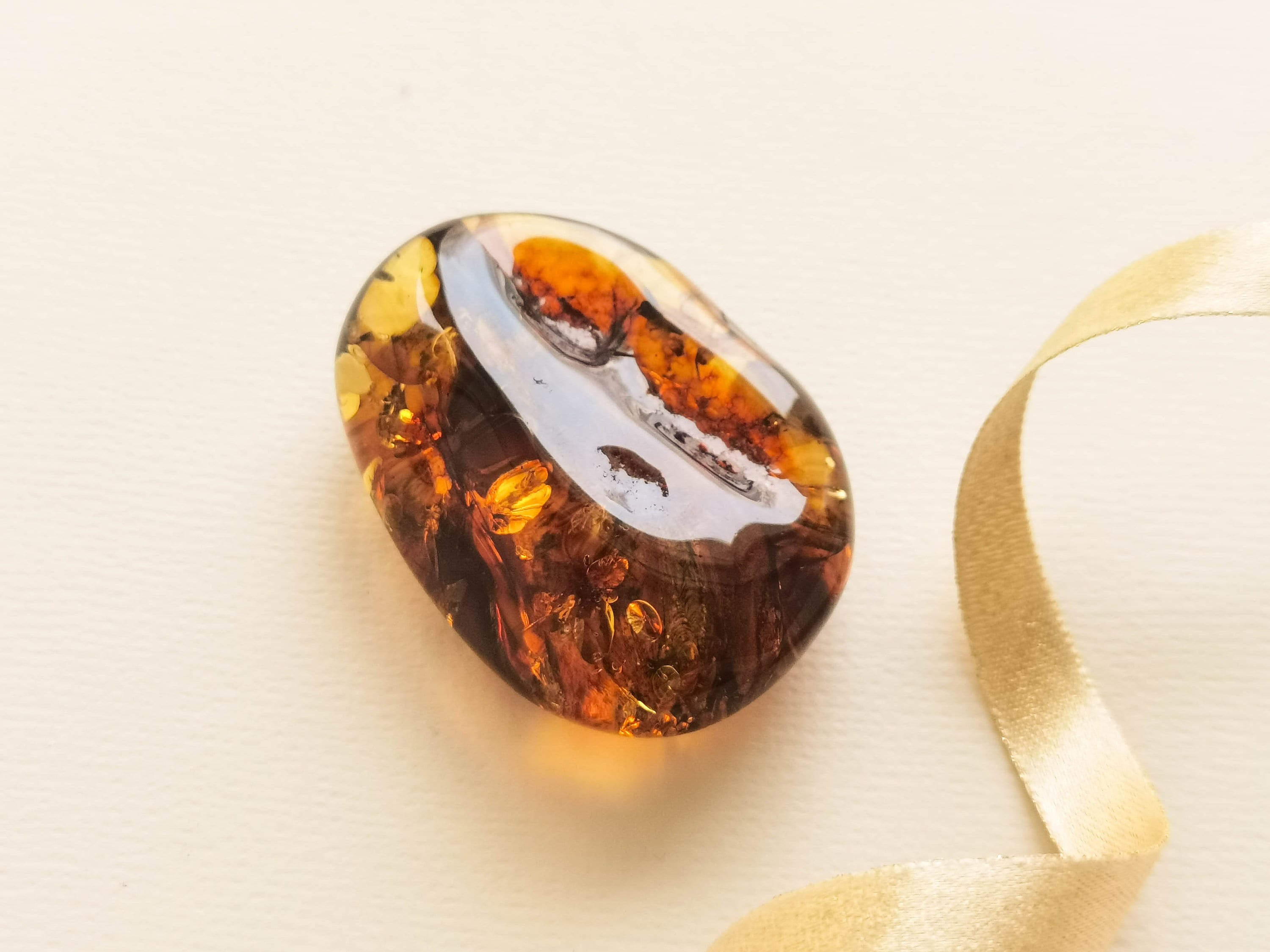 Thick Shiny Cognac Color Amber Memorabilia Stone, Wow Spiritual ...